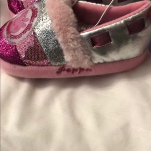 Peppa Pig | Shoes | Pepper Pig 3 Tone Sparkle Slippers With Bow | Poshmark